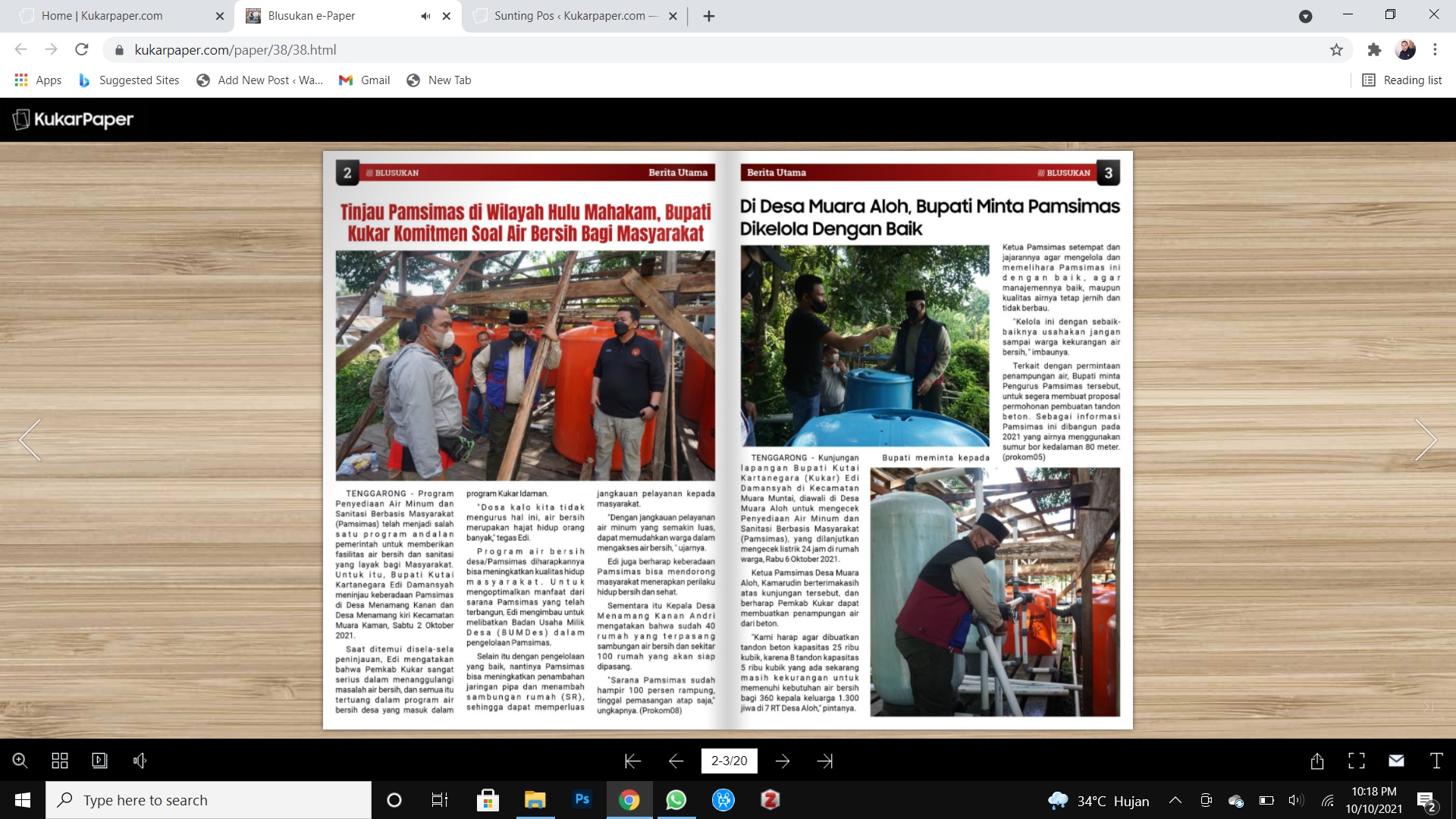 Telah Terbit Buletin Seputar Kukar & Pimpinan Pekan Kedua Oktober 2021 ...